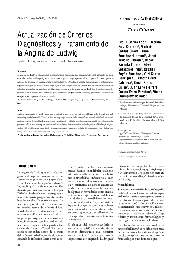 (PDF) ODONTOLOGÍA SANMARQUINA Artículo originAl 32 Actualización de ...