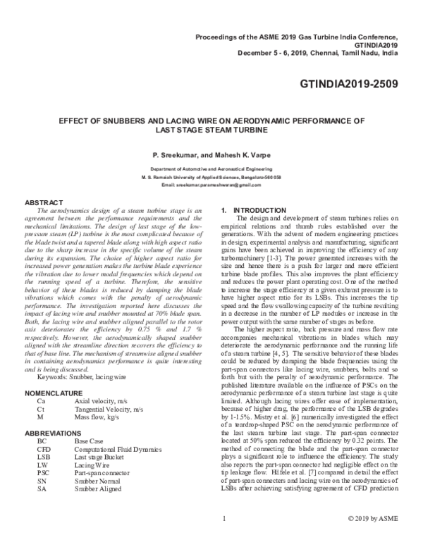 (PDF) GTINDIA2019-2509 EFFECT OF SNUBBERS AND LACING WIRE ON ...