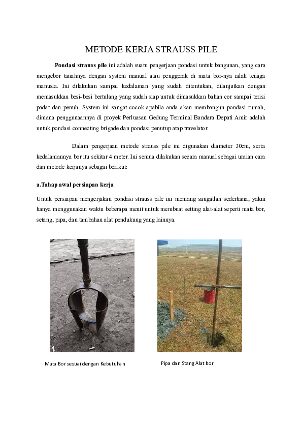 (DOC) METODE KERJA STRAUSS PILE