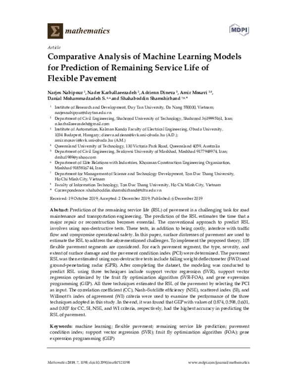 (PDF) Comparative Analysis of Machine Learning Models for Prediction of ...