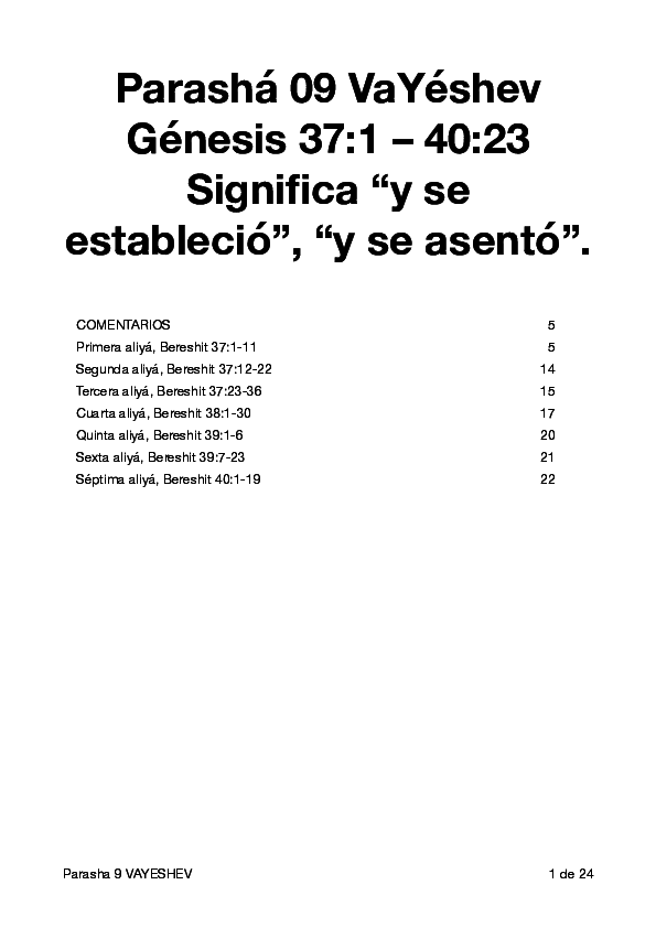 (PDF) KBYT PARASHA 09 VAYESHEV