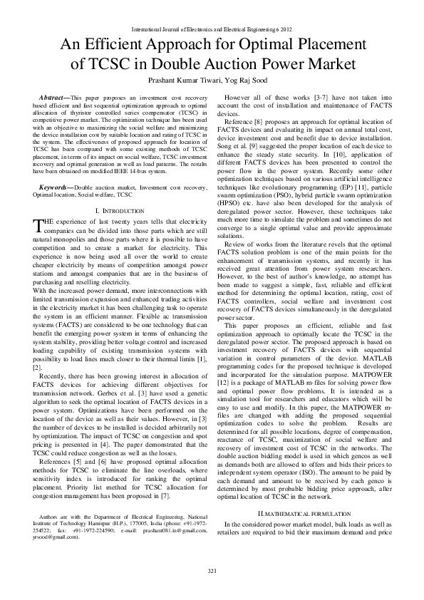 (PDF) An Efficient Approach for Optimal