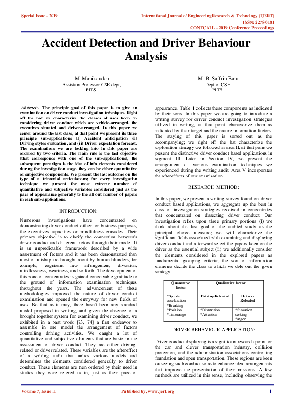 (PDF) IJERT-Accident Detection and Driver Behaviour Analysis | IJERT Journal - Academia.edu