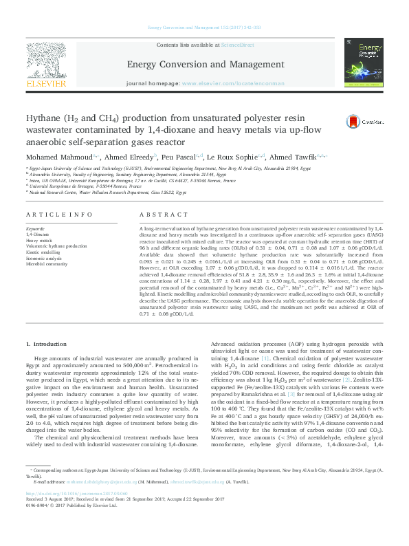 (PDF) Hythane (H 2 and CH 4 ) production from unsaturated polyester ...