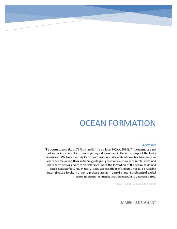 (PDF) Ocean Formation