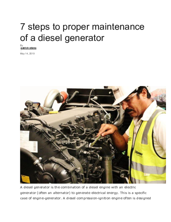 (DOC) Steps of gen maintenance