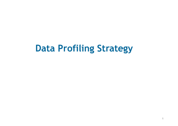 (PDF) Data Profiling Strategy