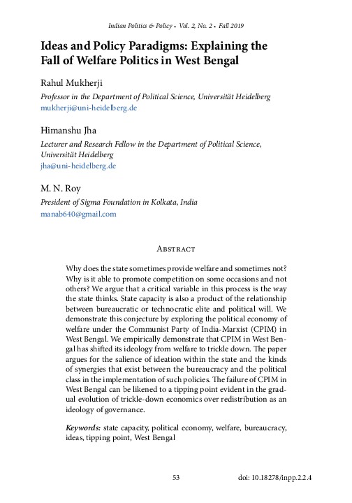 (PDF) Ideas and Policy Paradigms: Explaining the Fall of Welfare ...