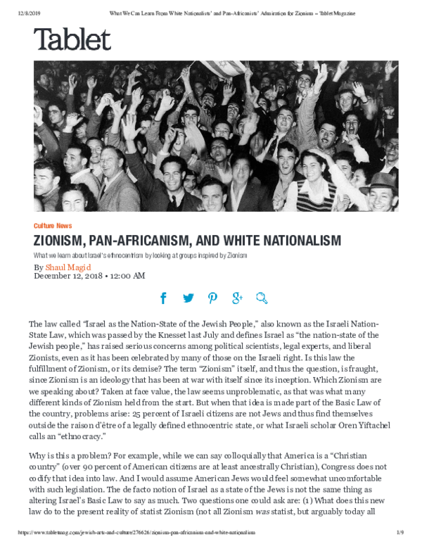 (PDF) Shaul Magid, “Zionism, Pan-Africanism, and White Nationalism ...