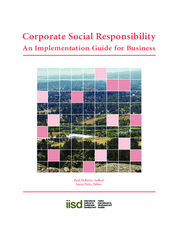 (PDF) Corporate Social Responsibility An Implementation Guide for Business