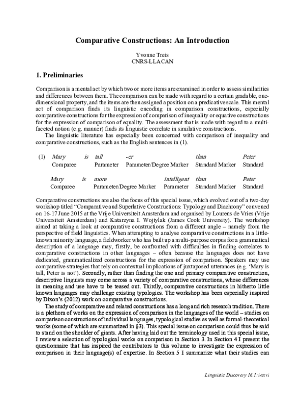 (PDF) Comparative constructions: An introduction