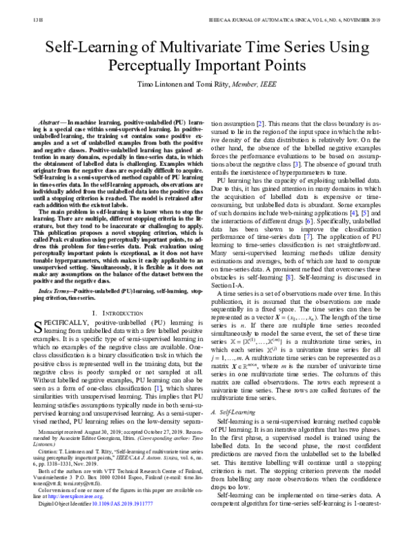 (PDF) Self-Learning of Multivariate Time Series Using Perceptually Important Points