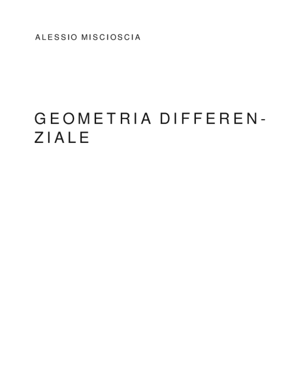 (PDF) Geometria differenziale