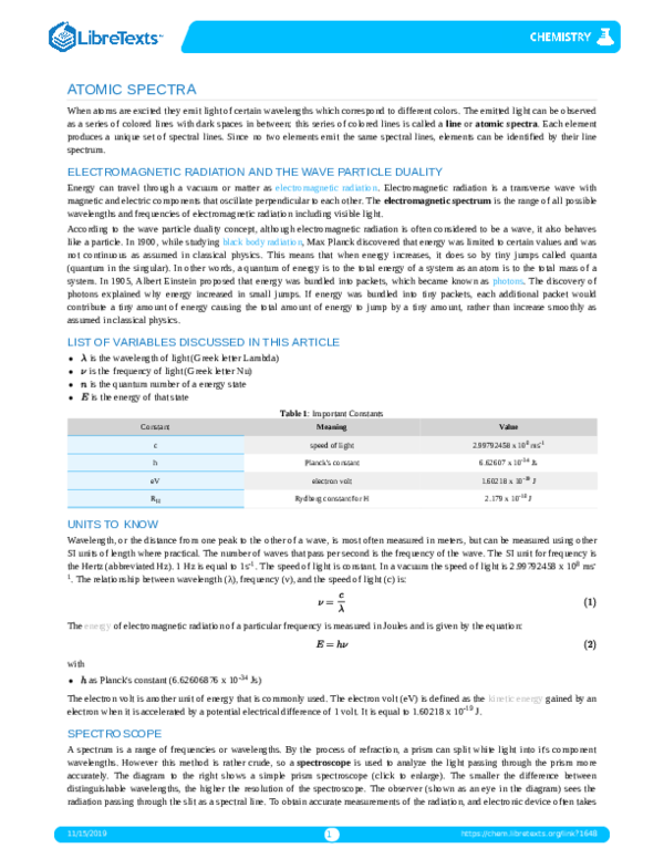 (PDF) ATOMIC SPECTRA