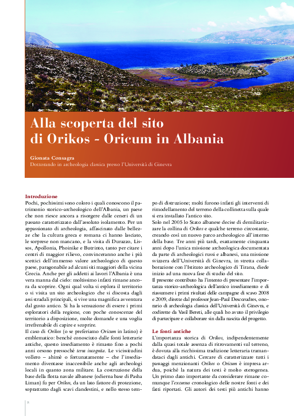 (PDF) Alla scoperta del sito di Orikos -Oricum in Albania | Gionata ...