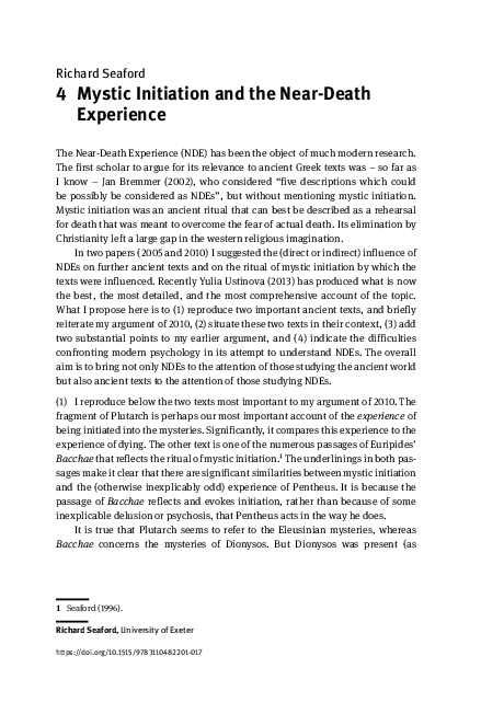 (PDF) Mystic Initiation and the Near-Death Experience