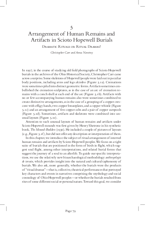 (PDF) 5 Arrangement of Human Remains and Artifacts in Scioto Hopewell ...