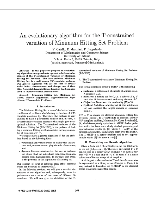 Pdf An Evolutionary Algorithm For The T Constrained Variation Of 4689