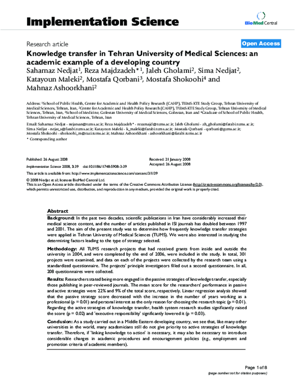 (PDF) Implementation Science
