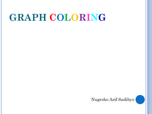 (PDF) GRAPH COLORING