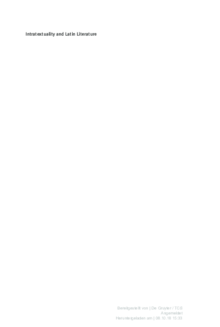 (PDF) Inside Epigram: Intratextuality in Martial’s Epigrams, Book 10