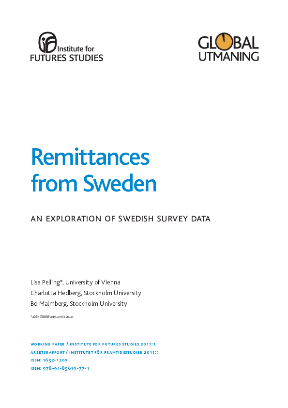 (PDF) Remittances from Sweden: An Exploration of Swedish Survey Data