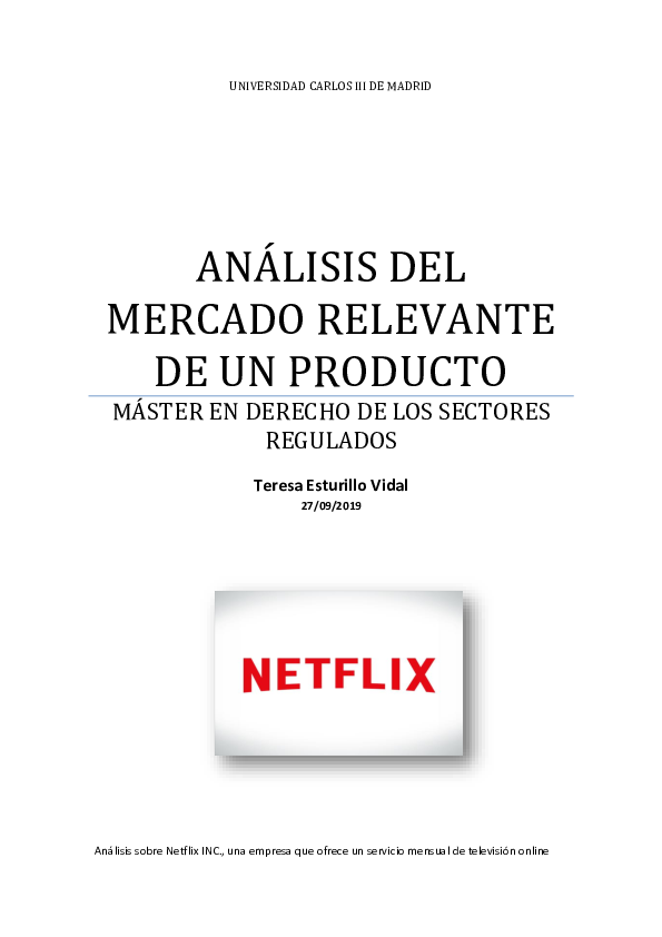 (DOC) Análisis sobre Netflix