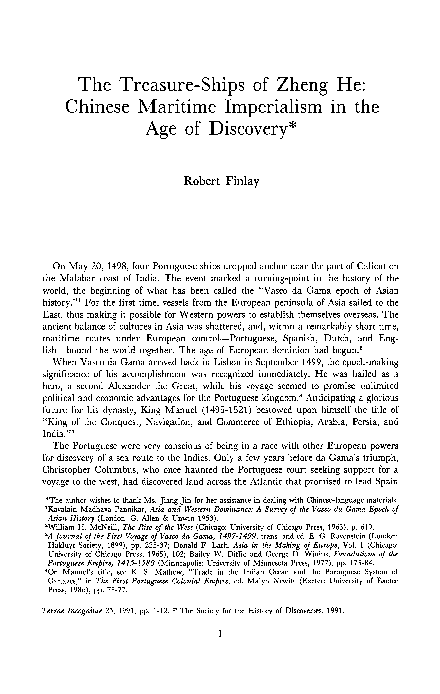 (PDF) The Treasure-Ships of Zheng He: Chinese Maritime Imperialism in ...