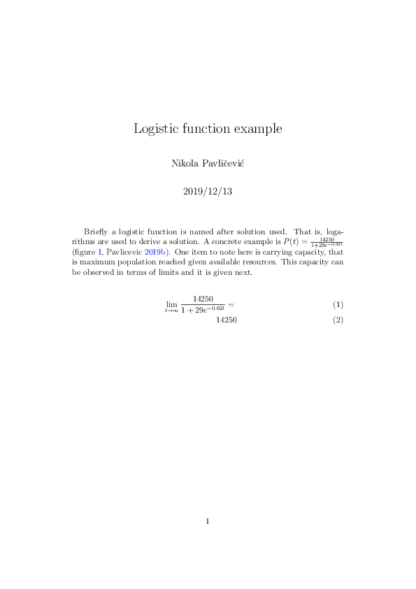 (PDF) logistic function example