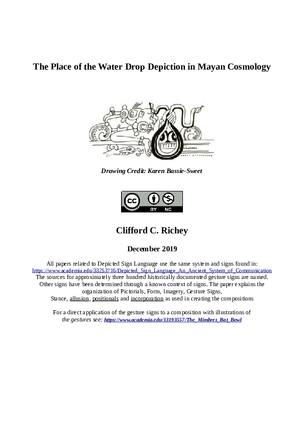 (PDF) The Place of the Water Drop Depiction in Mayan Cosmology