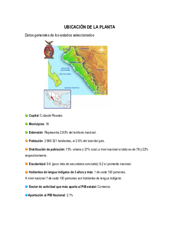 (DOC) UBICACIÓN DE LA PLANTA