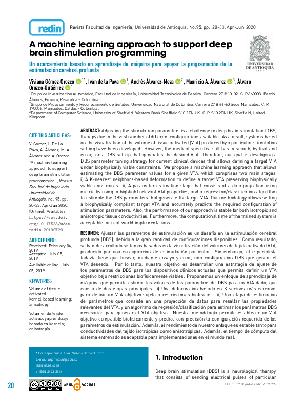 Pdf A Machine Learning Approach To Support Deep Brain Stimulation Programming