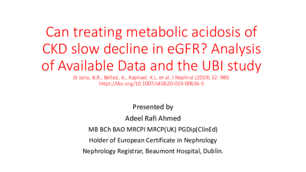 (PPT) Can treating metabolic acidosis of CKD slow decline? Analysis of ...