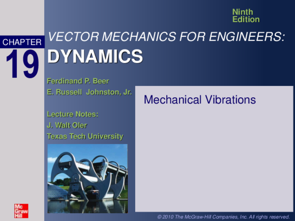 (PPT) Vector Mechanics for Eng; Dynamics