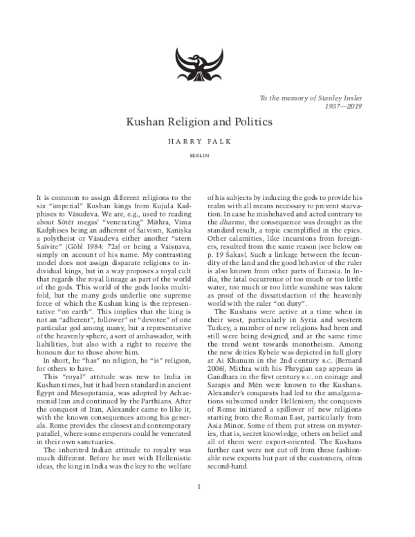 (PDF) Kushan religion and politics