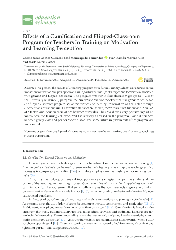 (PDF) Development of Gamification Model for Flipped Learning | Junghye F R A N Choi - Academia.edu