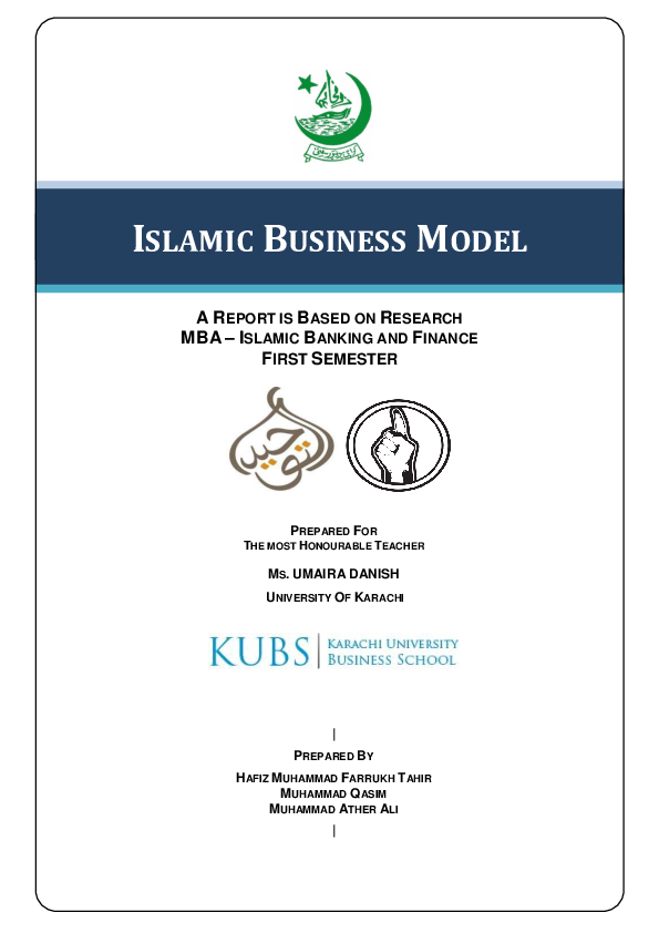 (PDF) ISLAMIC BUSINESS MODEL