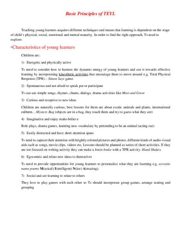 (DOC) Basic Principles of TEYL