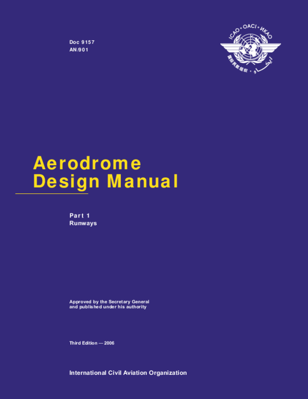 (PDF) International Civil Aviation Organization Aerodrome Design Manual ...