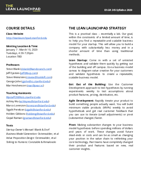 (PDF) Engineering 245 Syllabus 2020, v1. | Brian Tsien - Academia.edu