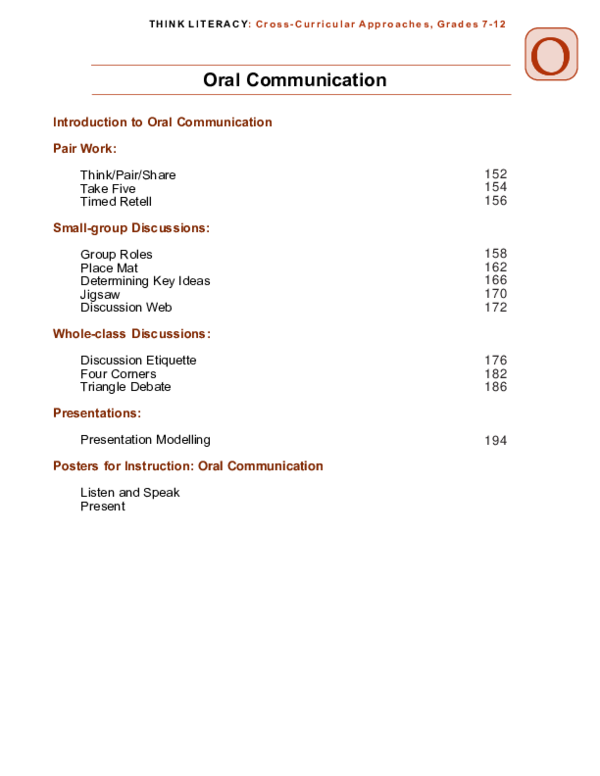 (PDF) Oral Communication Introduction to Oral Communication