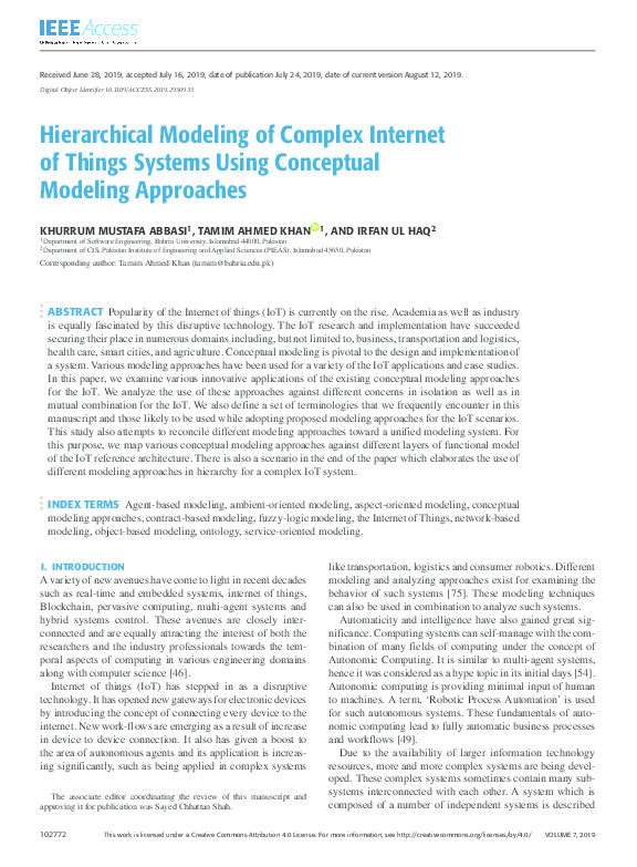 (PDF) Hierarchical Modeling of Complex Internet of Things Systems Using Conceptual Modeling ...