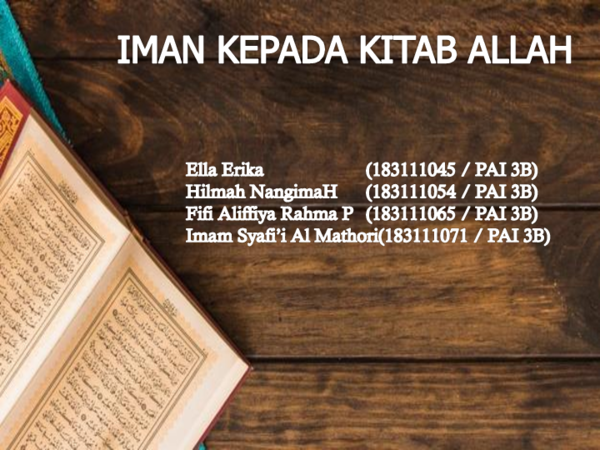 (PPT) IMAN KEPADA KITAB ALLAH