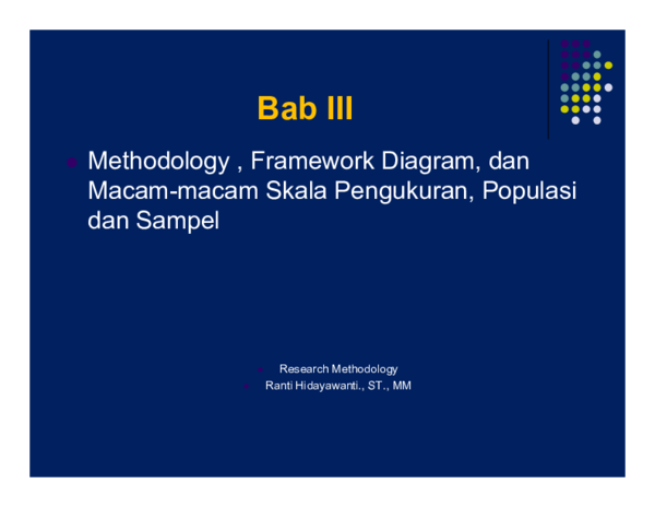 (PDF) Bab III Methodology , Framework Diagram, dan Macam-macam Skala ...