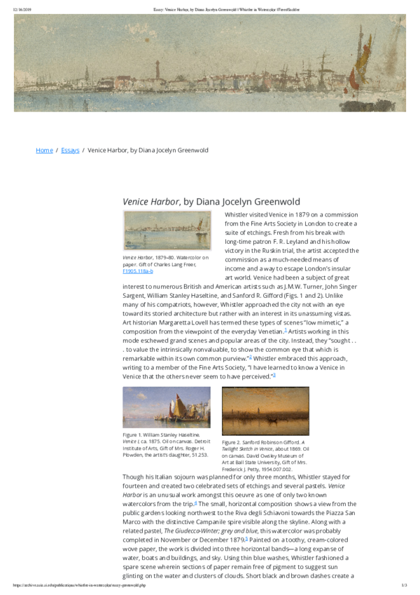 (PDF) Venice Harbor