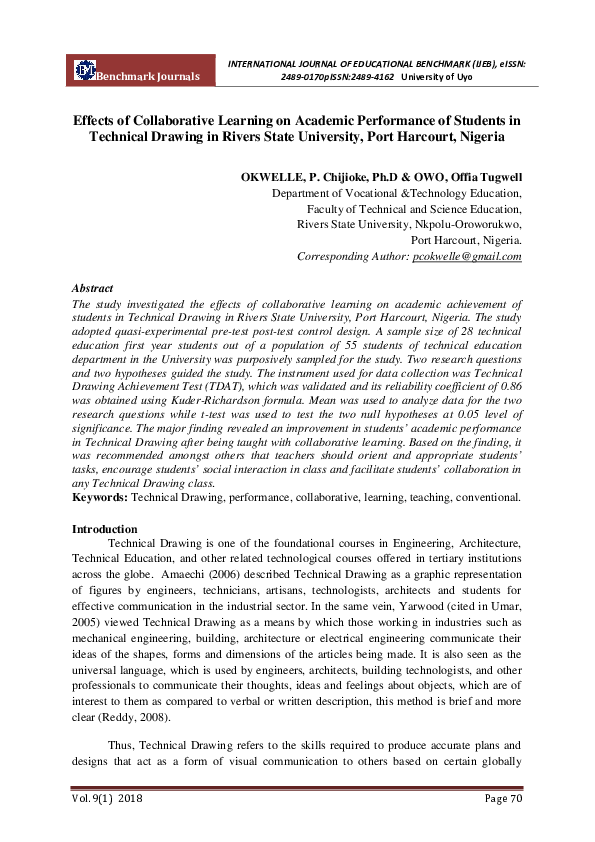 (PDF) Benchmark Journals Effects of Collaborative Learning on Academic ...