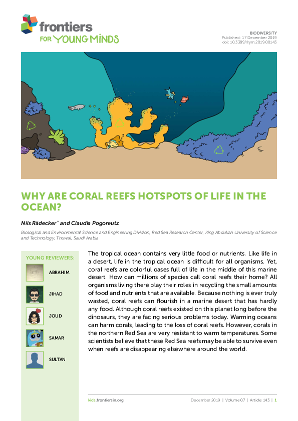 (PDF) WHY ARE CORAL REEFS HOTSPOTS OF LIFE IN THE OCEAN?