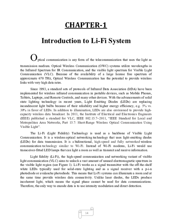 (PDF) Visible light Communication (PDF) Visible light Communication
