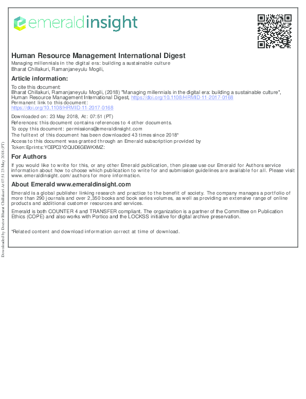 (PDF) Human Resource Management International Digest Managing ...