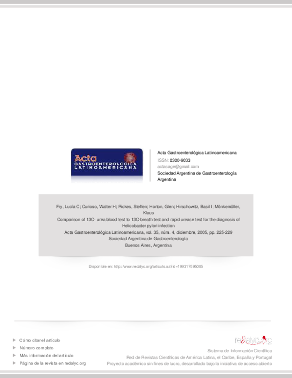 (PDF) Comparison of 13C- urea blood test to 13C-breath test and rapid ...